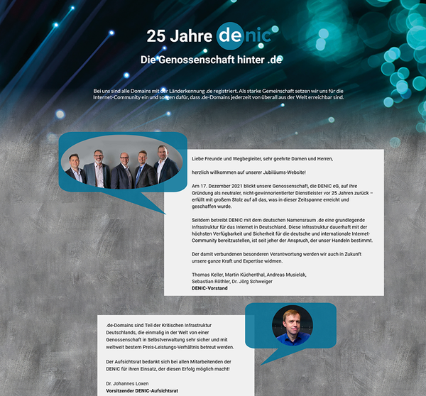 DENIC - die Genossenschaft hinter .de - wird 25!